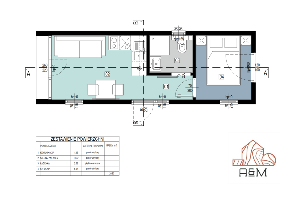 Modulární domek 9×3 m | Chaty, sauny