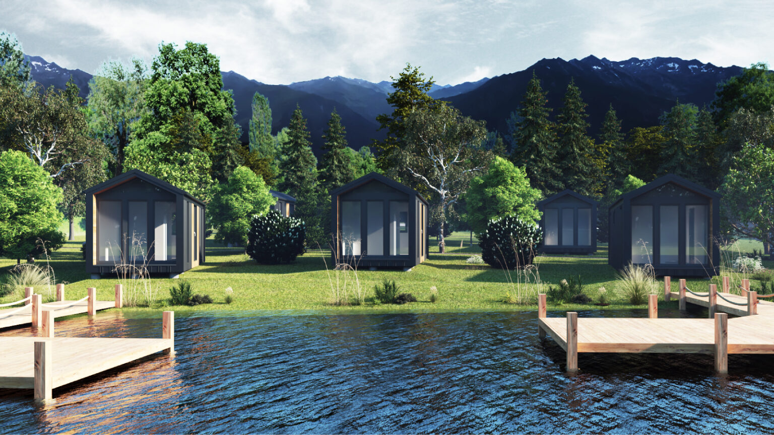 Modulární domek 9×3 m | Chaty, sauny