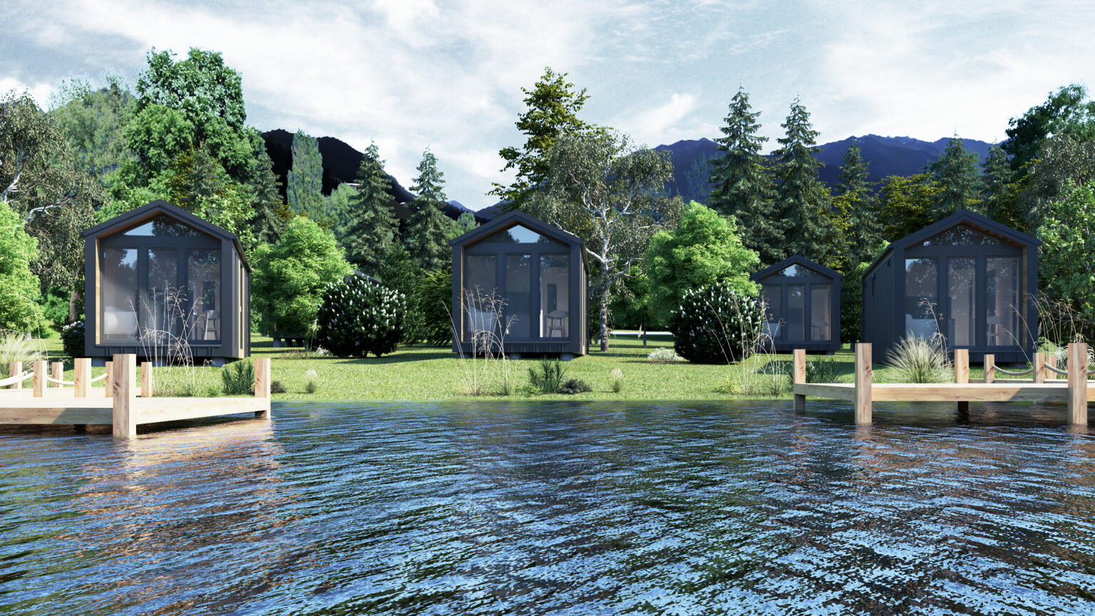 Modulární domek 9×3 m | Chaty, sauny
